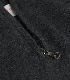 Derek Rose Cashmere Half-zip Finley Sweater