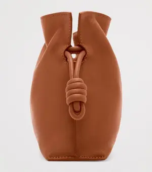 Loewe Mini Leather Flamenco Clutch Shoulder Bag - Brown