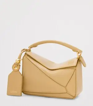 Loewe Mini Leather Puzzle Top Handle Bag - Yellow