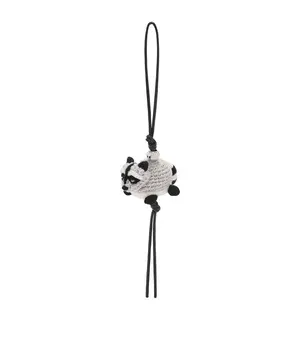 Loewe Wool Racoon Bag Charm - Grey