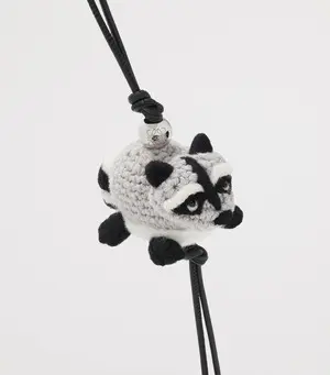 Loewe Wool Racoon Bag Charm - Grey