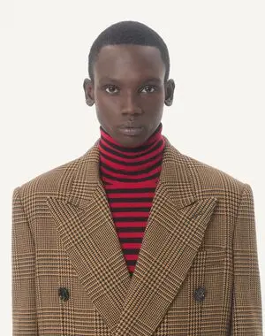 Valentino Garavani Double-breasted Wool Coat - Camel/black