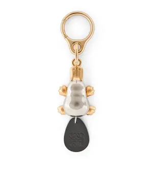 Loewe Leather-brass Platypus Keyring - Silver