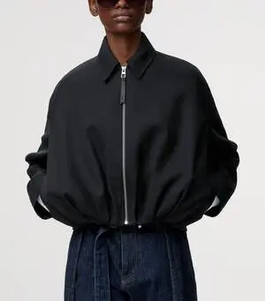 Loewe Wool Draped Bomber Jacket