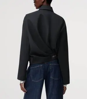 Loewe Wool Draped Bomber Jacket