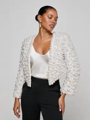 L'Agence Belle Oversized Pearl Jacket