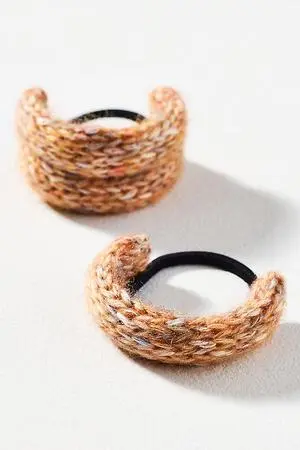 Anthropologie Set Of Two Cuff Hair Ties - Neutral