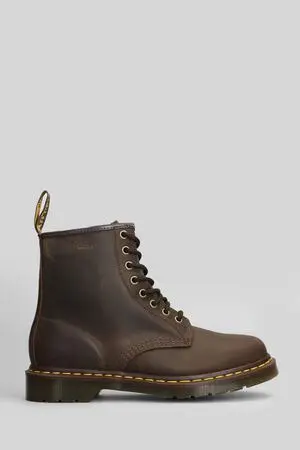 Dr. Martens 1460 Leather Combat Boots - Brown