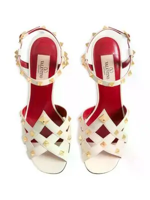 Valentino Garavani Studded Strappy Sandals - Neutrals