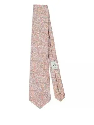 Etro Jacquard Floral Paisley Neck Tie - Neutrals
