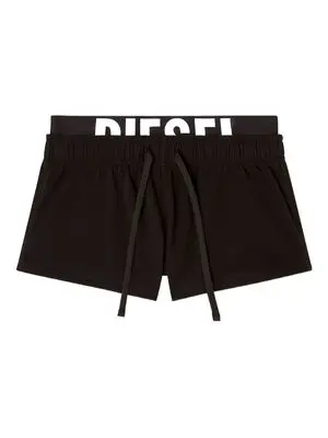 DIESEL® Logo Waistband Shorts - Black