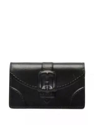 Mihara Yasuhiro Embossed-buckle Wallet - Black