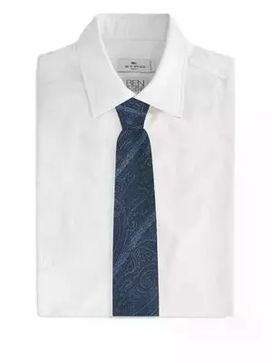 Etro Jacquard Motif Neck Tie - Blue