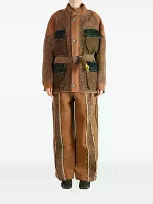 COMMUNS Belted Patchwork Jacket