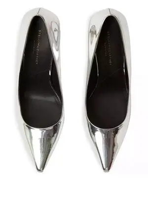 Stella McCartney 103mm Elsa Pointed-toe Heeled Pumps - Silver