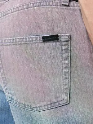 Saint Laurent Gradient Denim Shorts