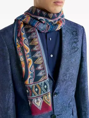 Etro Floral Paisley Scarf - Blue