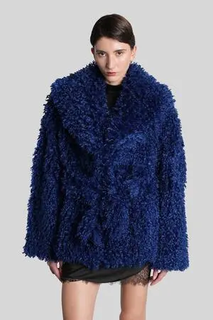 Remain Birger Christensen Fur & Shearling Jacket - Blue