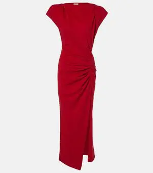 Isabel Marant Étoile Nadela Gathered Cotton Maxi Dress - Red