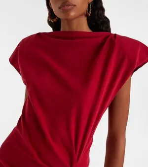 Isabel Marant Étoile Nadela Gathered Cotton Maxi Dress - Red
