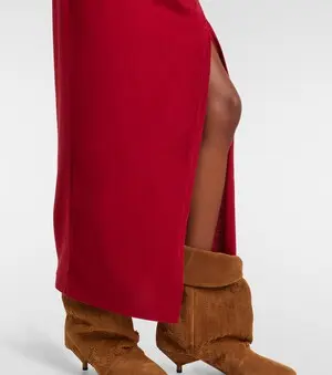 Isabel Marant Étoile Nadela Gathered Cotton Maxi Dress - Red