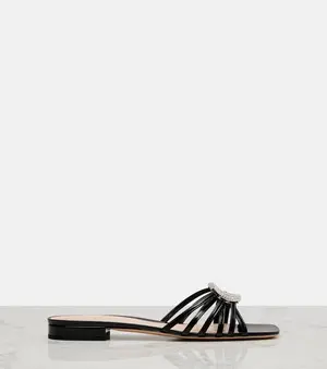 Gucci Interlocking G Patent Leather Sandals