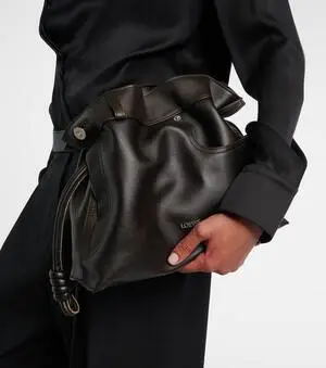 Loewe Flamenco Medium Leather Clutch - Brown