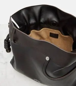 Loewe Flamenco Medium Leather Clutch - Brown