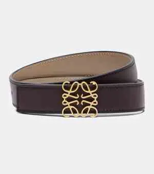 Loewe Anagram Leather Belt - Brown
