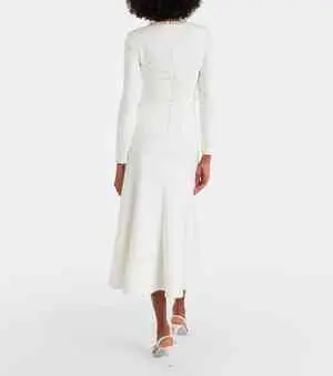 Roland Mouret Embellished Crepe Cocktail Dress