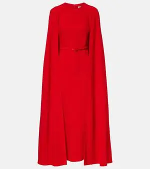 Roland Mouret Caped Cady Gown - Red