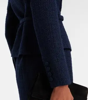 Roland Mouret Off-shoulder Bouclé Top - Blue