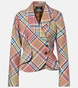 VIVIENNE WESTWOOD Stormy Asymmetric Wool Blazer - Multicoloured