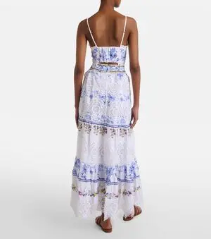 Camilla All About That Lace Linen Midi Skirt - Multicoloured