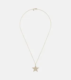 SYDNEY EVAN Icon Star Pendant Necklace With Diamonds - Gold