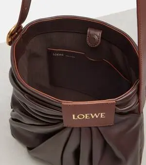 Loewe Draped Leather Tote - Brown