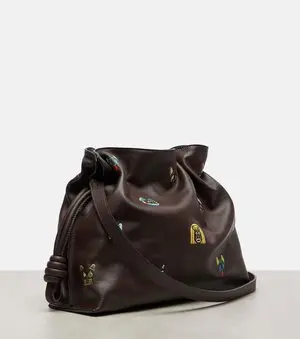 Loewe X Louis Wain Flamenco Medium Clutch - Brown