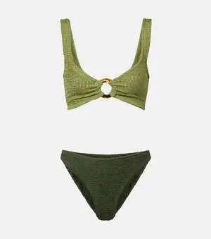 Hunza G Julia Ring-detail Bikini - Green