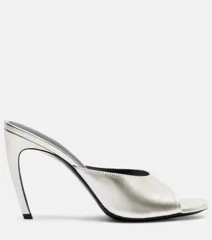 Attico Betta 95 Metallic Leather Mules