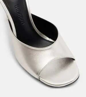 Attico Betta 95 Metallic Leather Mules