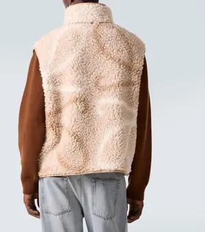 Loewe Anagram Fleece Jacquard Vest - Beige