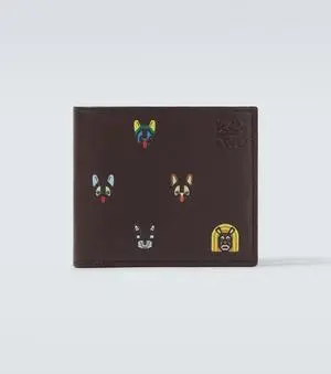 Loewe X Louis Wain Cats Leather Bifold Wallet - Brown