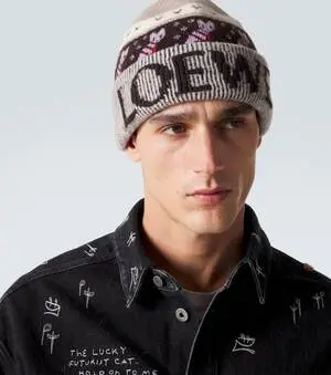 Loewe X Louis Wain Wool-blend Beanie
