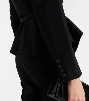 Roland Mouret Asymmetrical Draped Crêpe Blazer