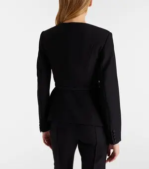 Roland Mouret Asymmetrical Draped Crêpe Blazer