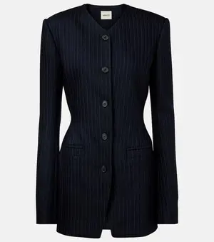 Khaite Naran Pinstripe Wool-blend Blazer