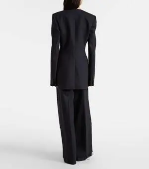 Khaite Naran Pinstripe Wool-blend Blazer