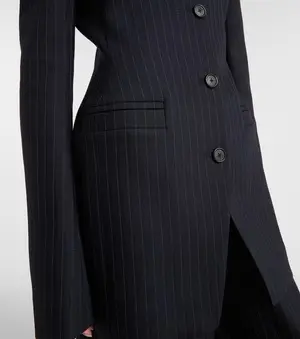 Khaite Naran Pinstripe Wool-blend Blazer
