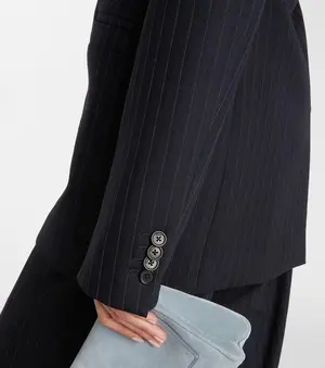 Khaite Naran Pinstripe Wool-blend Blazer