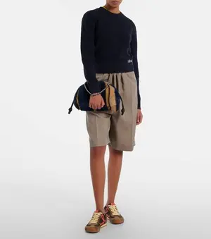 Loewe Ballet Runner 2.0 Suede-trimmed Sneakers - Brown